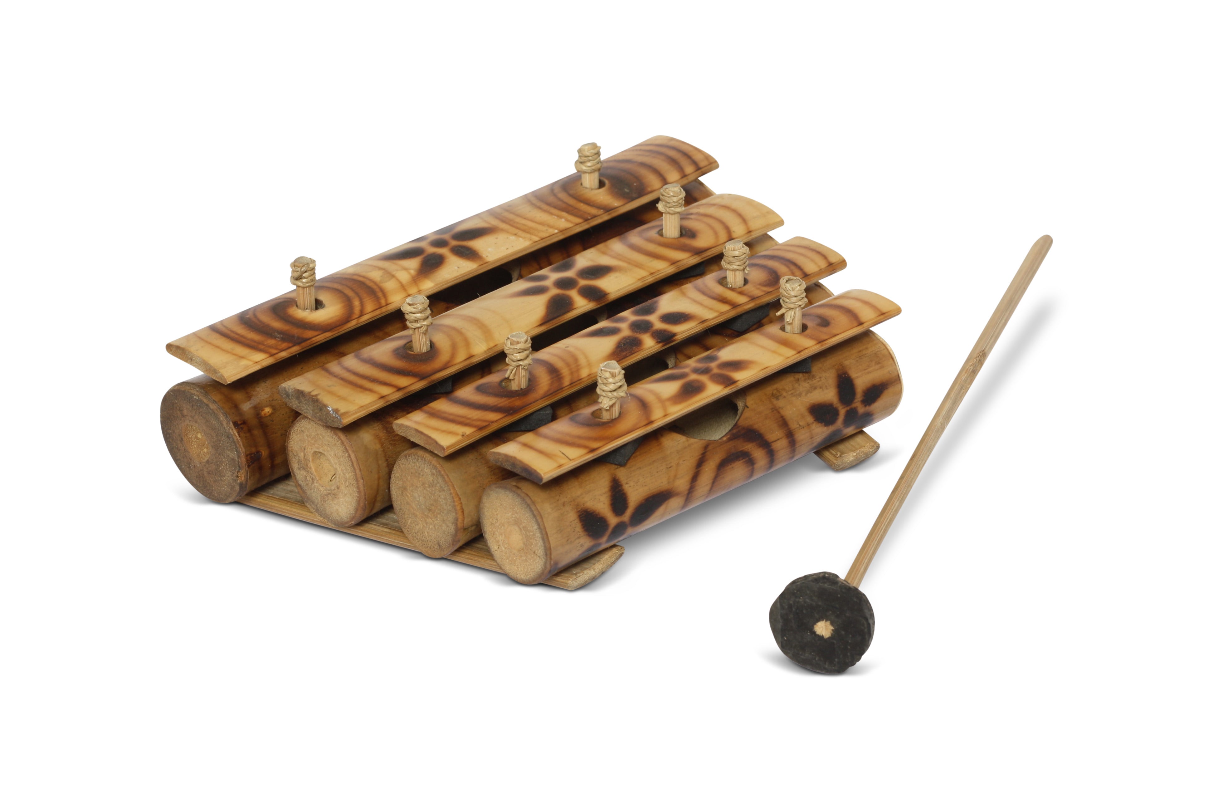 Hand Carved Bamboo Xylophone (Rindik) with Beater – Traditional Baline